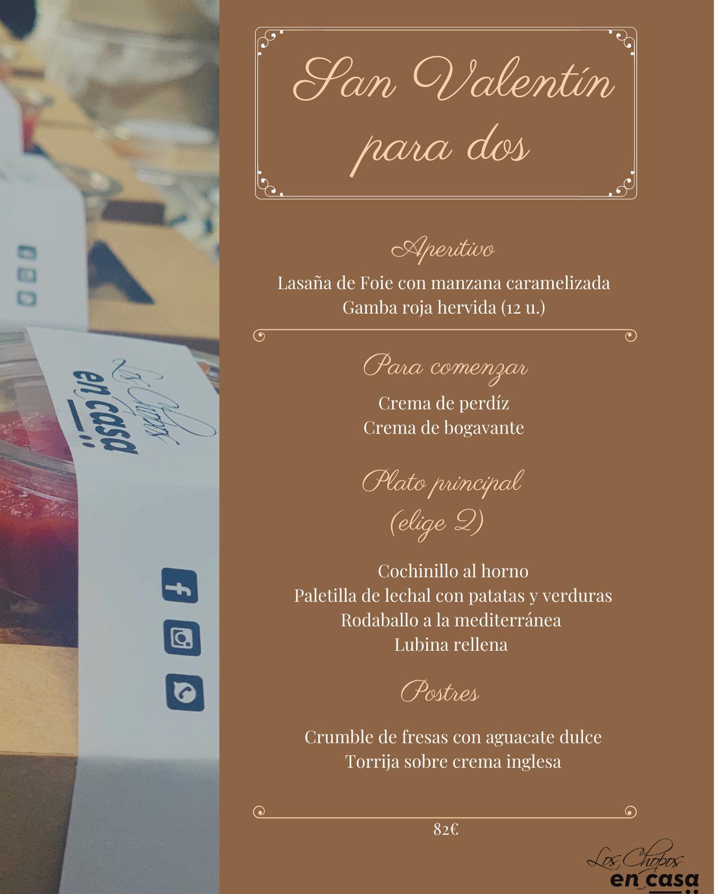 Menú de San Valentín, menú de amor ⋆ Restaurante Los Chopos
